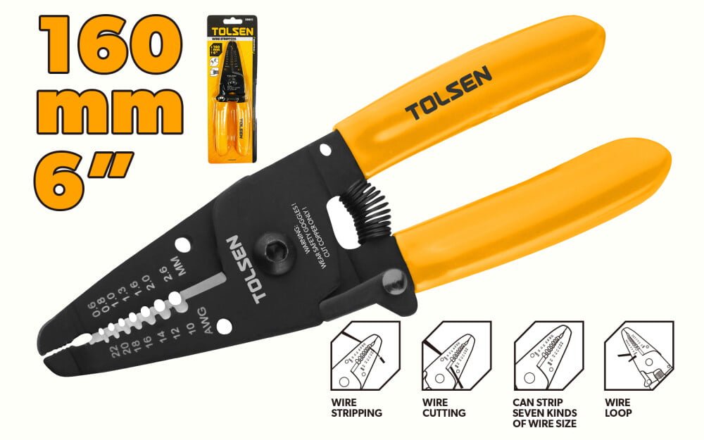 Cleste pentru dezizolare cabluri, 160 mm, Tolsen • Silvesrom ...